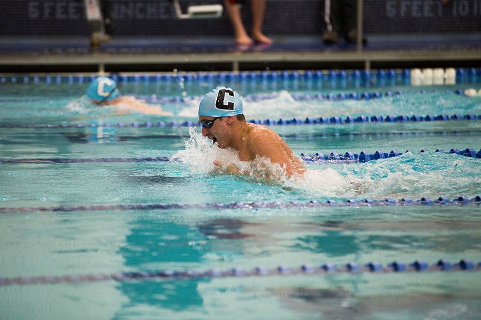 Men's swimming and diving downs Navy in final home meet of the season