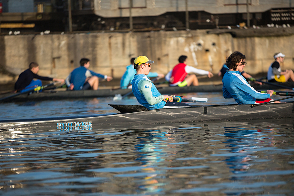 Heavyweight rowing wins regular season finale to bring home Stevenson Cup